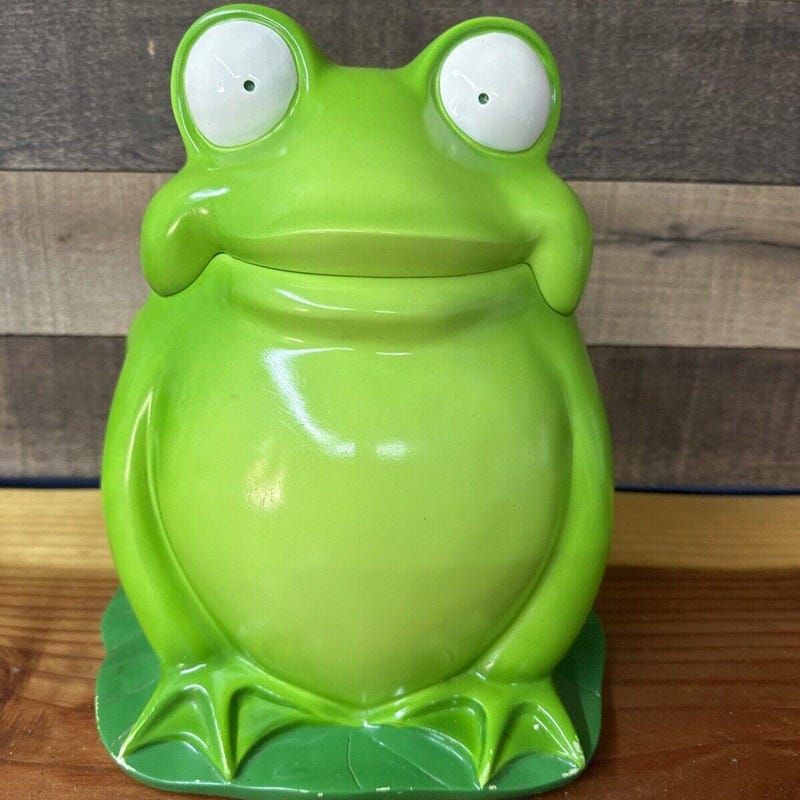 Frog Cookie Jar - Etsy