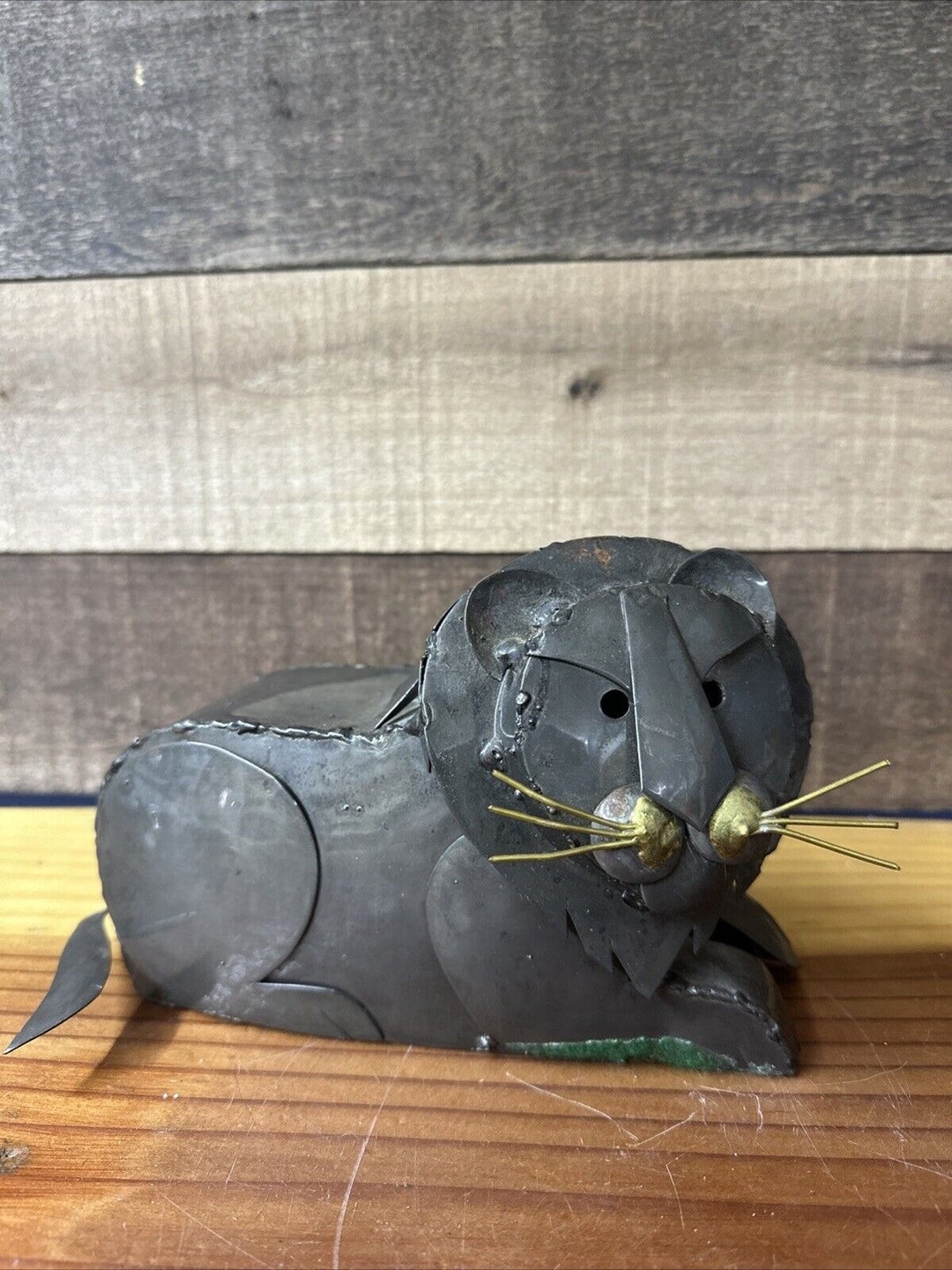 Vintage Metal Lion Wildlife Decor 8” Long - Etsy