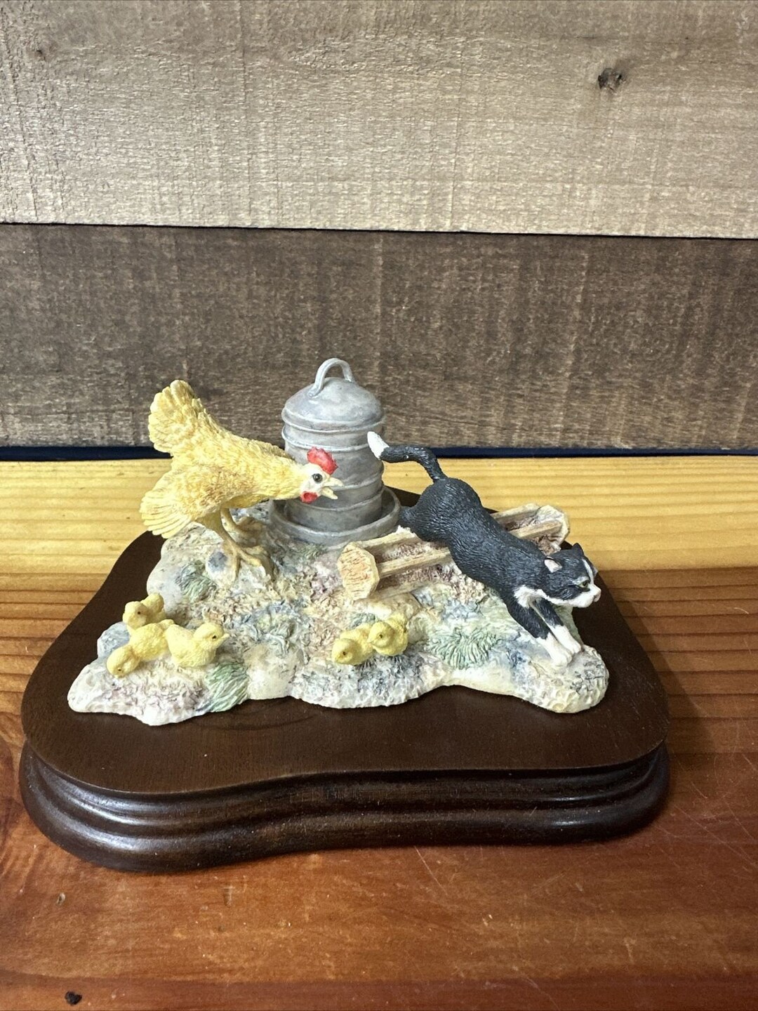 Lowell Davis "fur's Gonna Fly" Figurine Cat, Hen,chicken, Chicks - Etsy