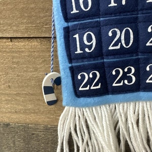 Blue Snowman Scarf Advent Countdown Calendar 26” Long - Etsy