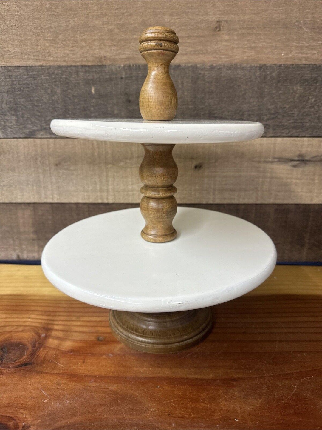 Rustic Farmhouse Two Tier Stand 12” Tall - Etsy