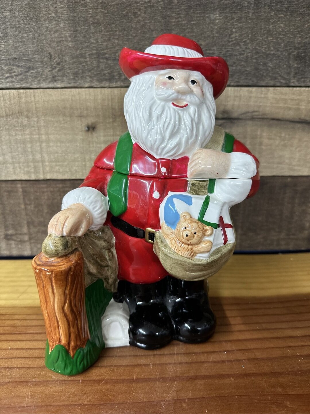 1990 Cowboy Santa Claus Cookie Jar Saddle Ranch - Etsy