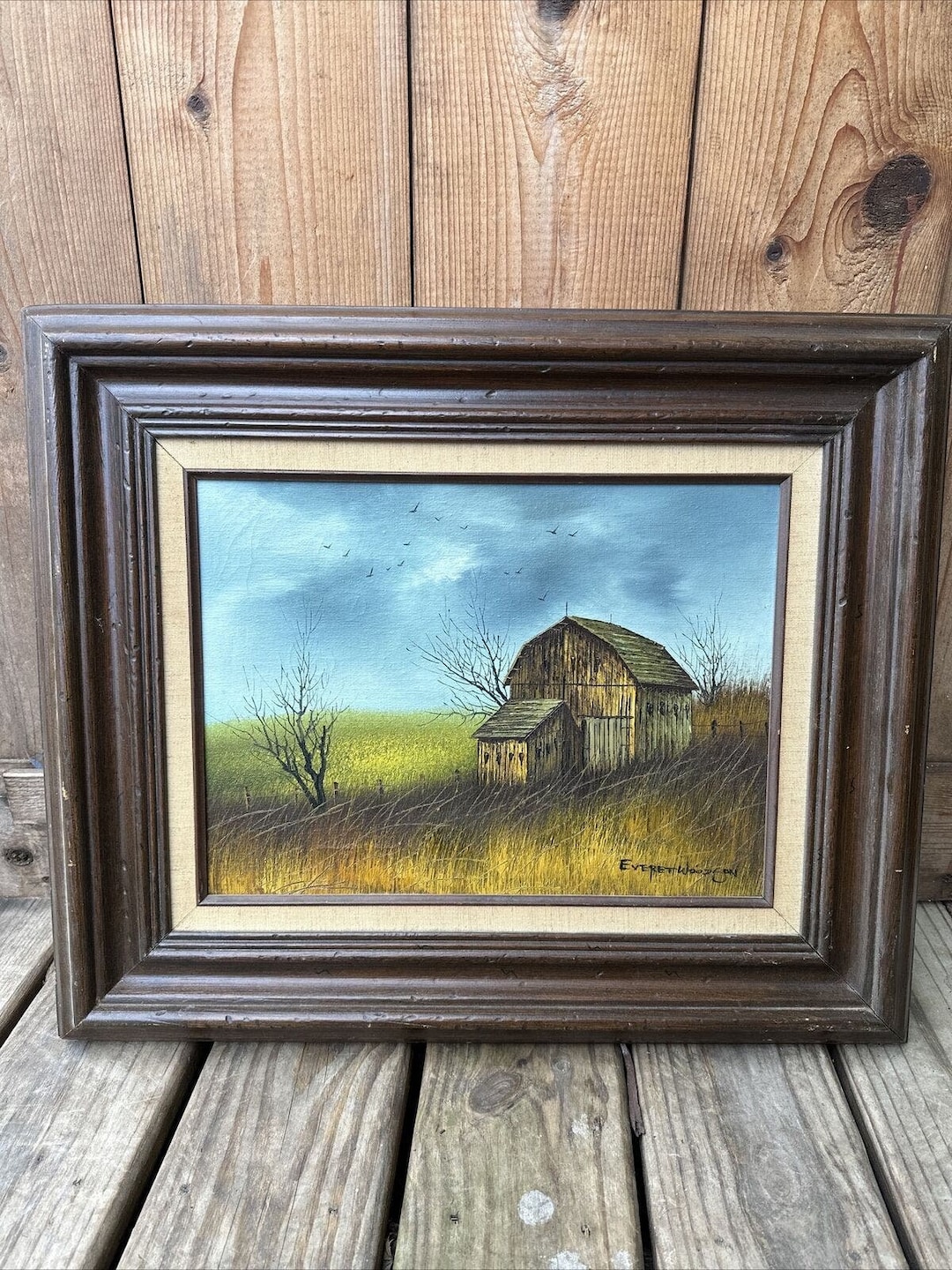 Everett Woodson Oil Painting Fall Landscape and Barn 24x20 - Etsy