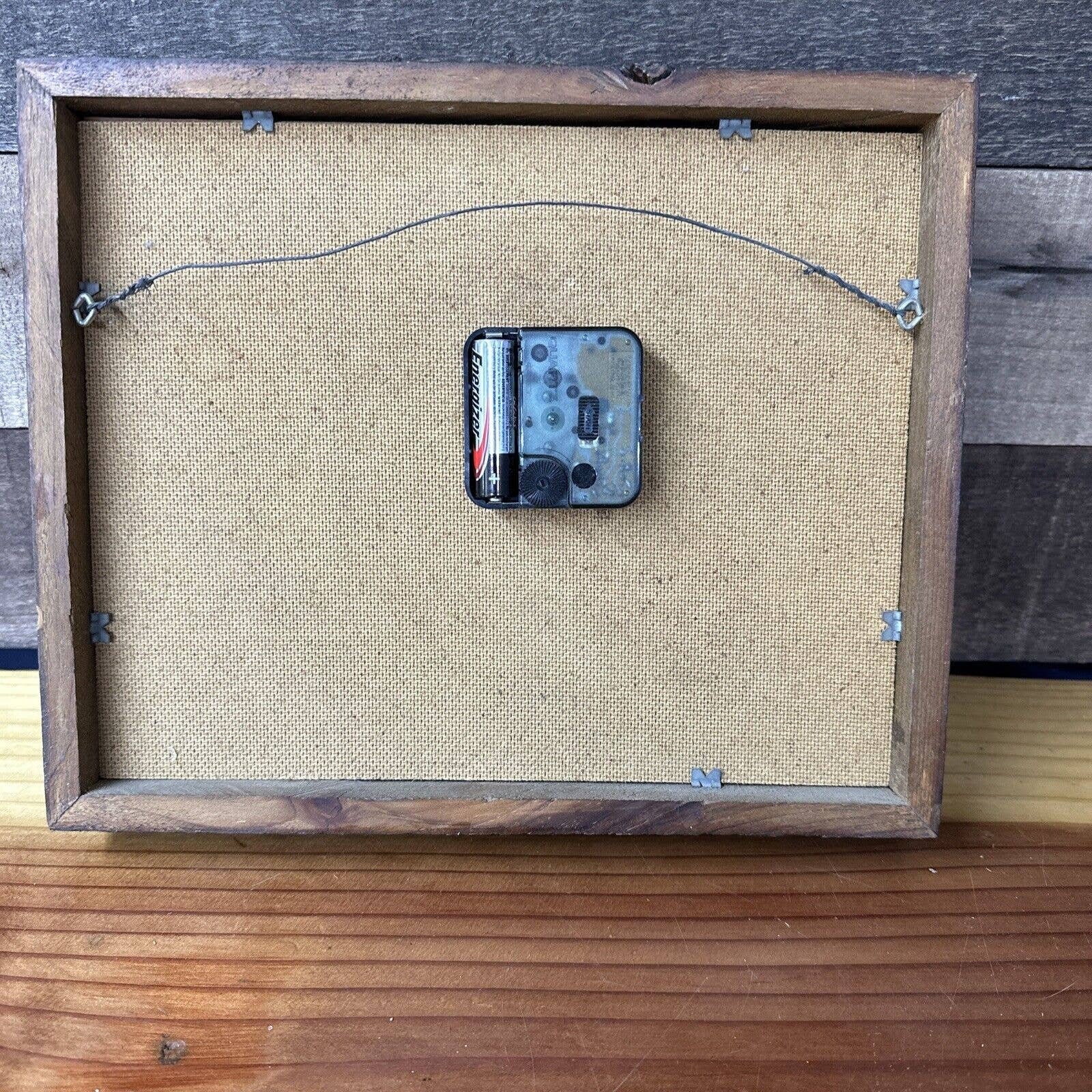 Vintage Wood Framed Woods Scene Wall Clock - Etsy