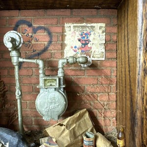 Michael Garman Alley Cityscape Shadowbox Sculpture Art 1984 Rare 8.5x8 ...