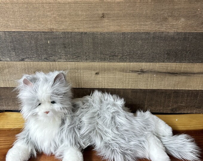 Hasbro Joy for All Grey & White Cat Companion Pet Pre-owned Works Purrs ...