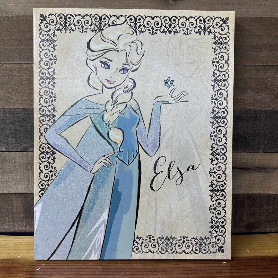 Disney Elsa Frozen Canvas Wall Art 16x20 - Etsy