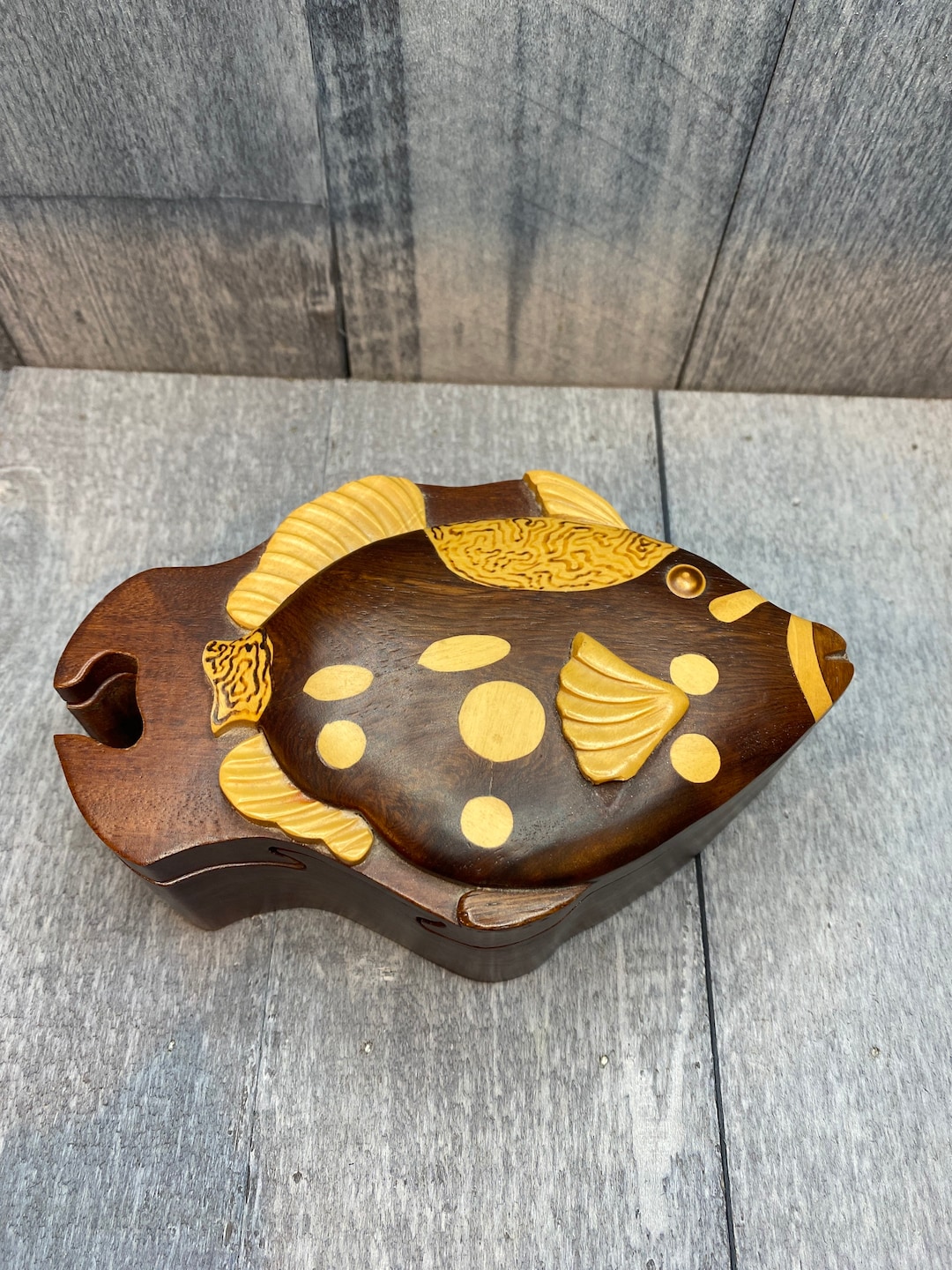 Island Wood Collection Fish Puzzle Trinket Box - Etsy
