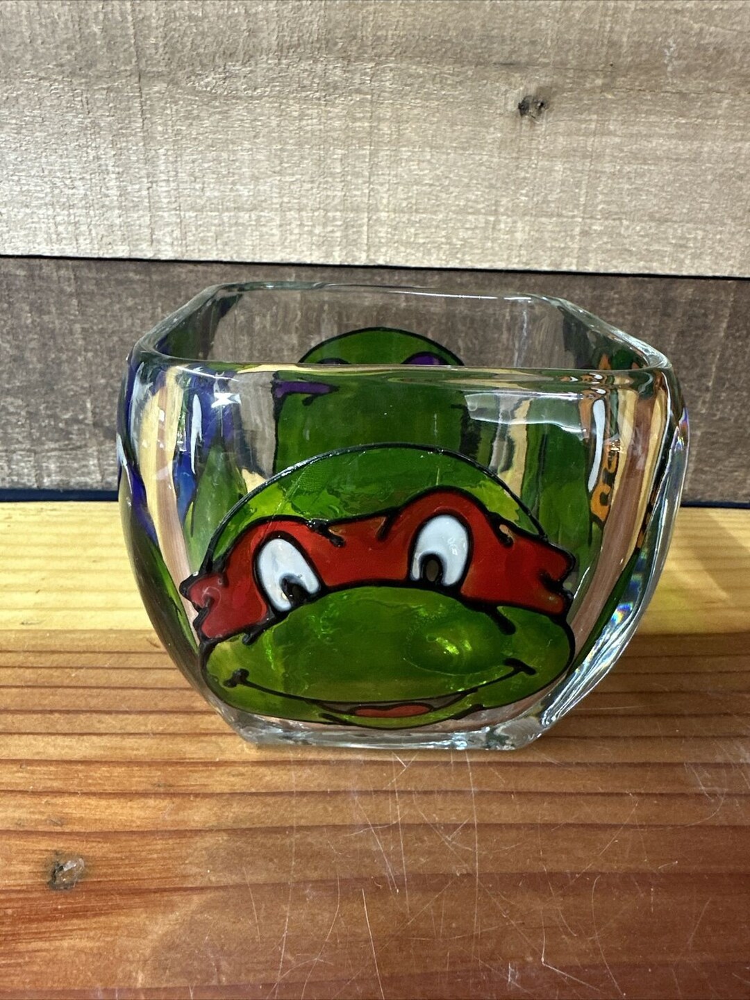 Teenage Mutant Ninja Turtles Glass Candy Dish Trinket 4.25 X 4.75 X 4. ...