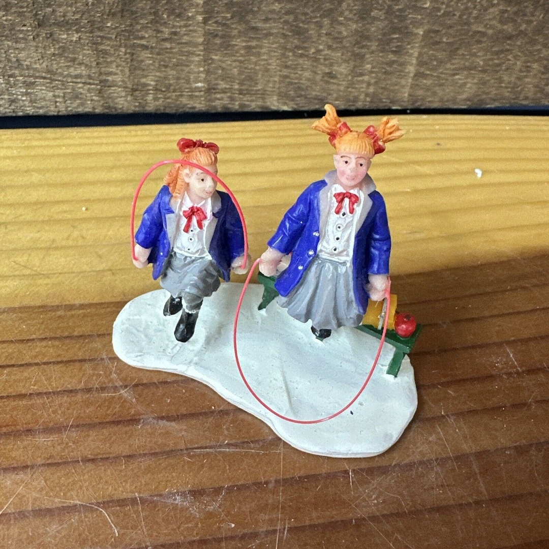 Lemax 2004 Jump Rope Skippers Holiday Figurines #42912 Children Play ...