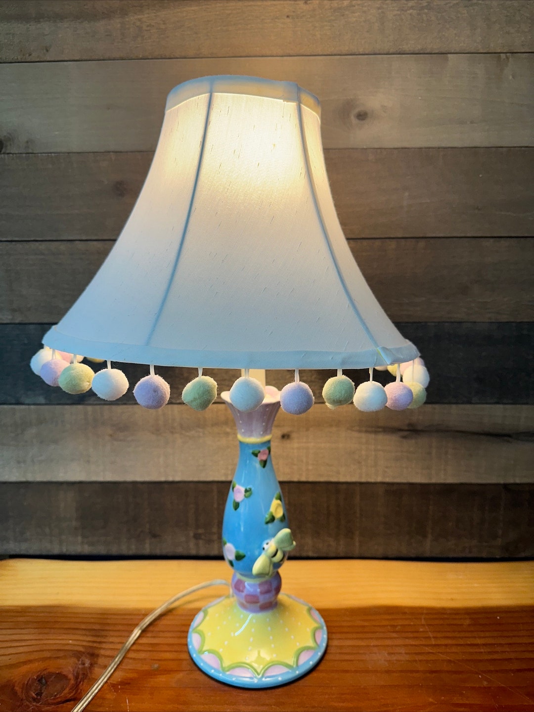 Bumblebee Bee Candlestick Pompom Table Lamp - Etsy