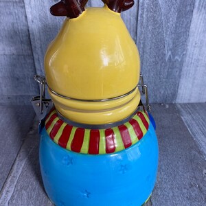 Reindeer Cookie Jar With Latch Lid - Etsy