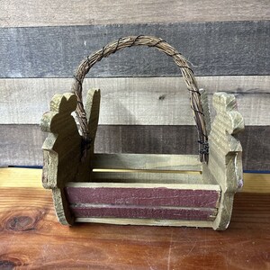 Farmhouse Wooden Chicken Basket 11” Tall - Etsy