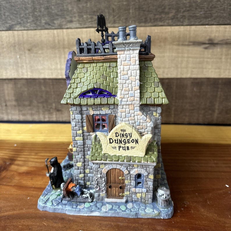 LEMAX Spooky Town Dingy Dungeon Pub - 05014 Retired Rare in Box -read ...