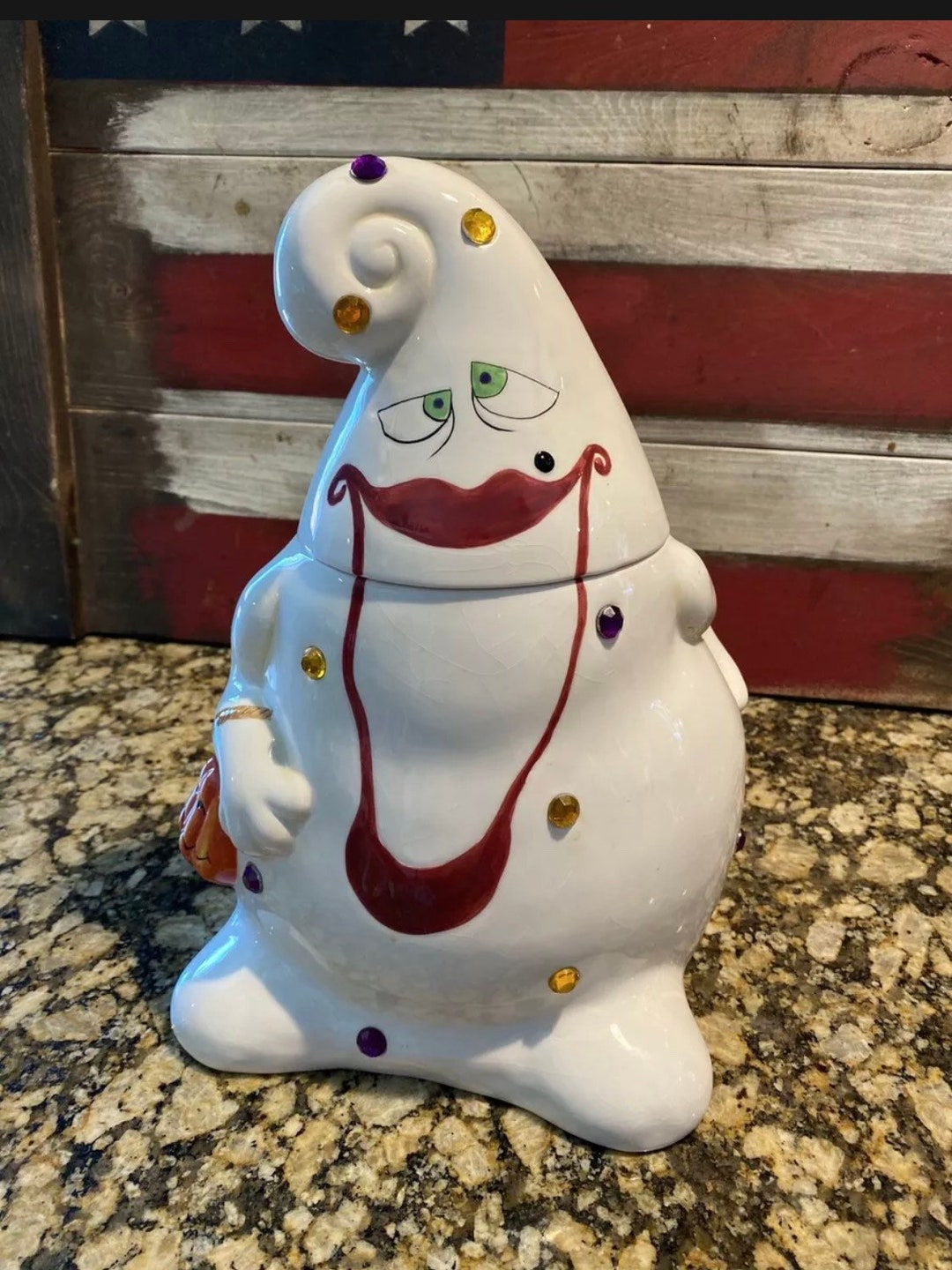 Bejeweled Ghost Cookie Jar - Etsy