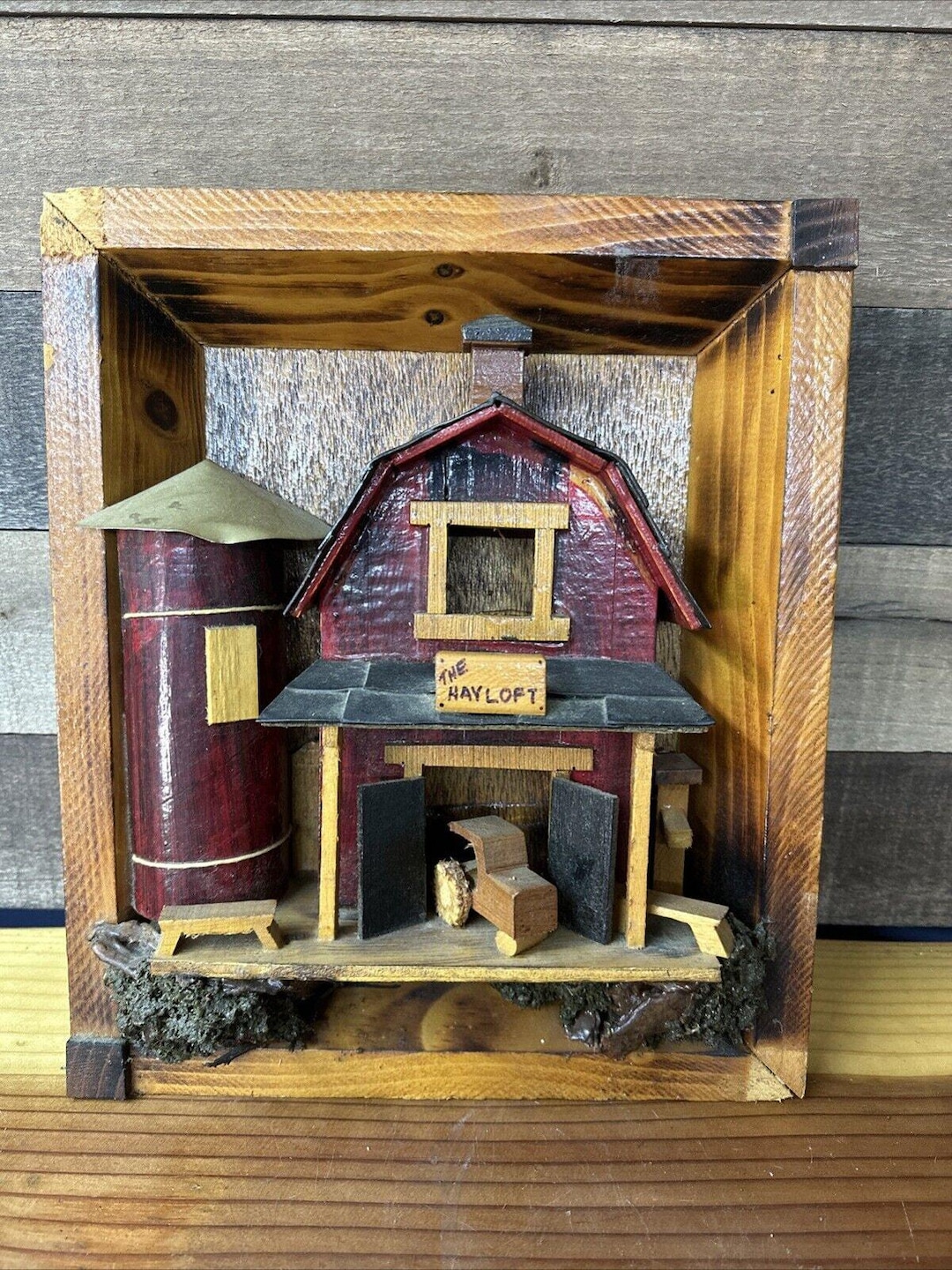 Farm Hayloft 3D Shadow Box Diorama 12x14 Vintage - Etsy