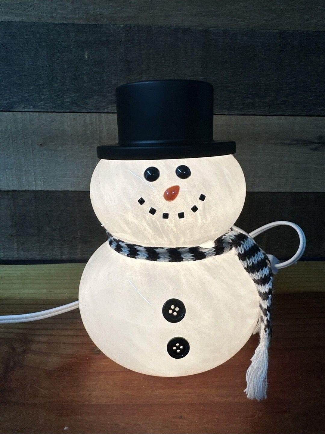 Scentsy Snow Cute Warmer Glass Snowman Retired in Box - Etsy