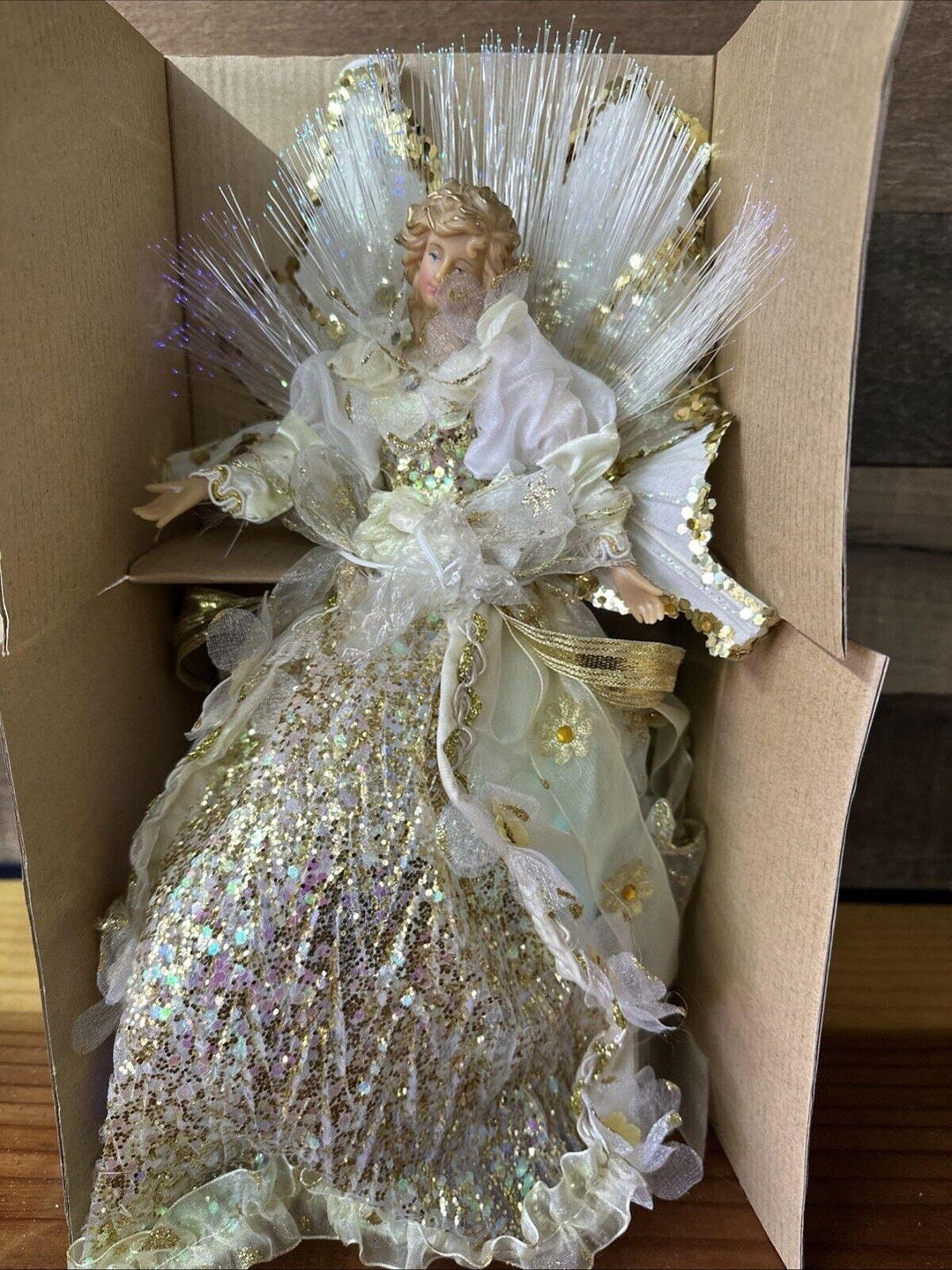 Avon Fiber Optics Angel Tree Topper in Box - Etsy