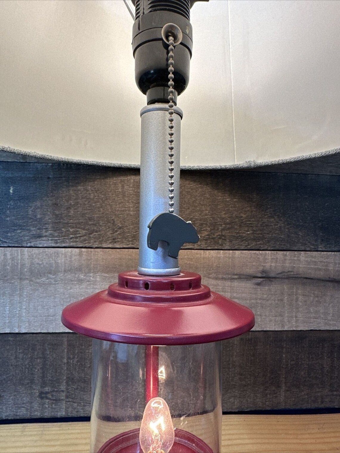 Woolrich Kids Big Bear Maroon Camping Lantern Lamp Light & Nightlight ...