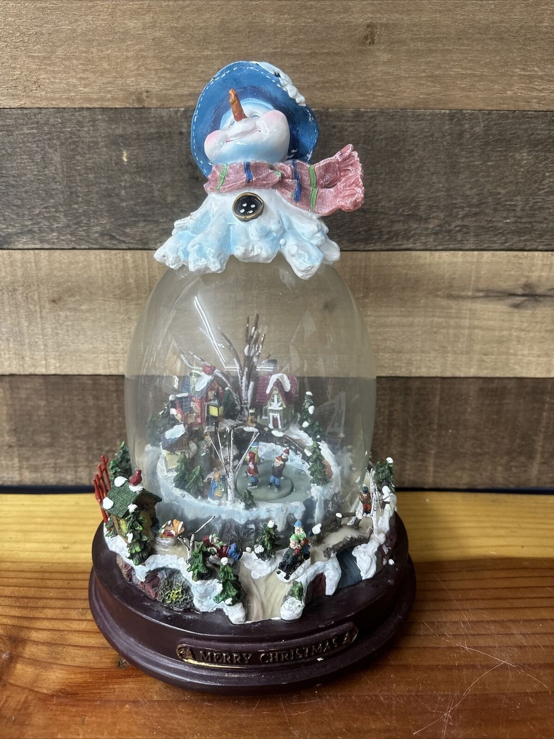 Christmas Snowman Dome Tabletop Display -no Lights or Movement 12” - Etsy