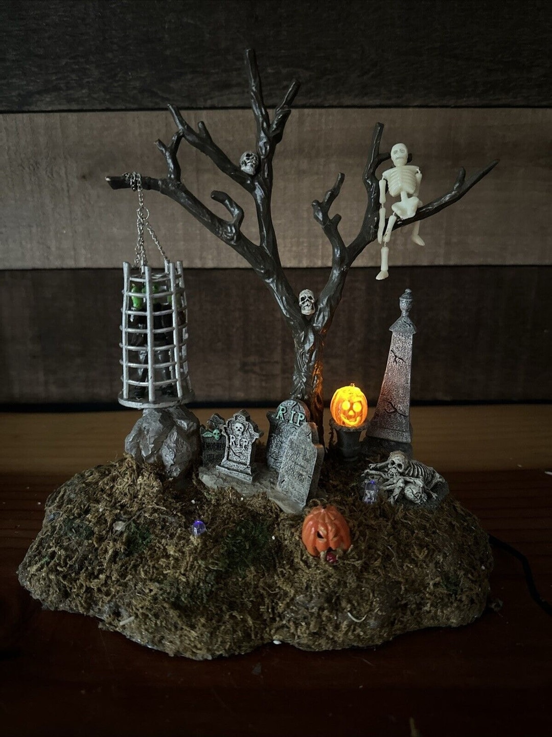 Spooky Town Lemax Caged Monster Battery Operated 2004 Retired - Etsy