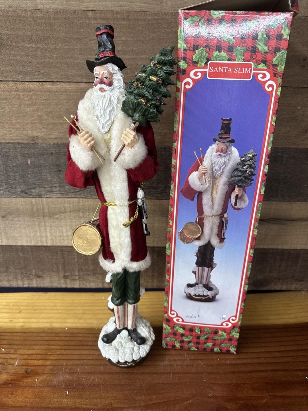 Vintage Santa Slim 18” Tall in Box - Etsy