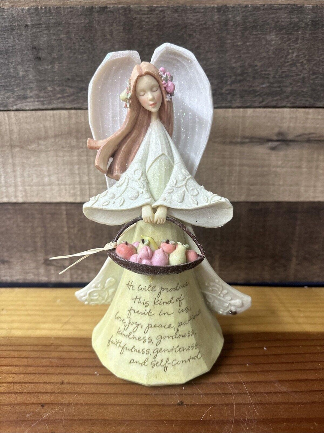 Foundations Enesco Angel Figurine Fruit Karen Hahn 10” - Etsy
