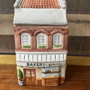 Vintage Ceramic Bakery Cookie Jar With Building Details on All Sides - Etsy
