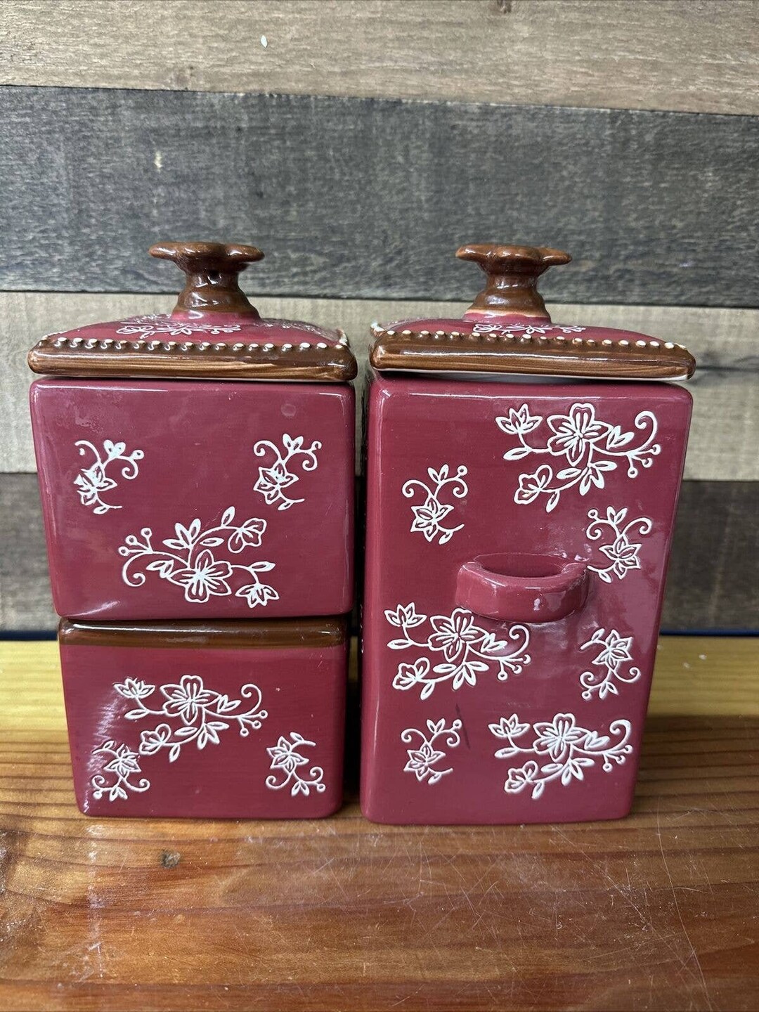 Stacking Canister Set, Temptations by Tara Floral Lace - Etsy