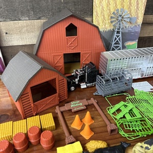 New Ray Farm Set Barns Fence Truck and More - Etsy