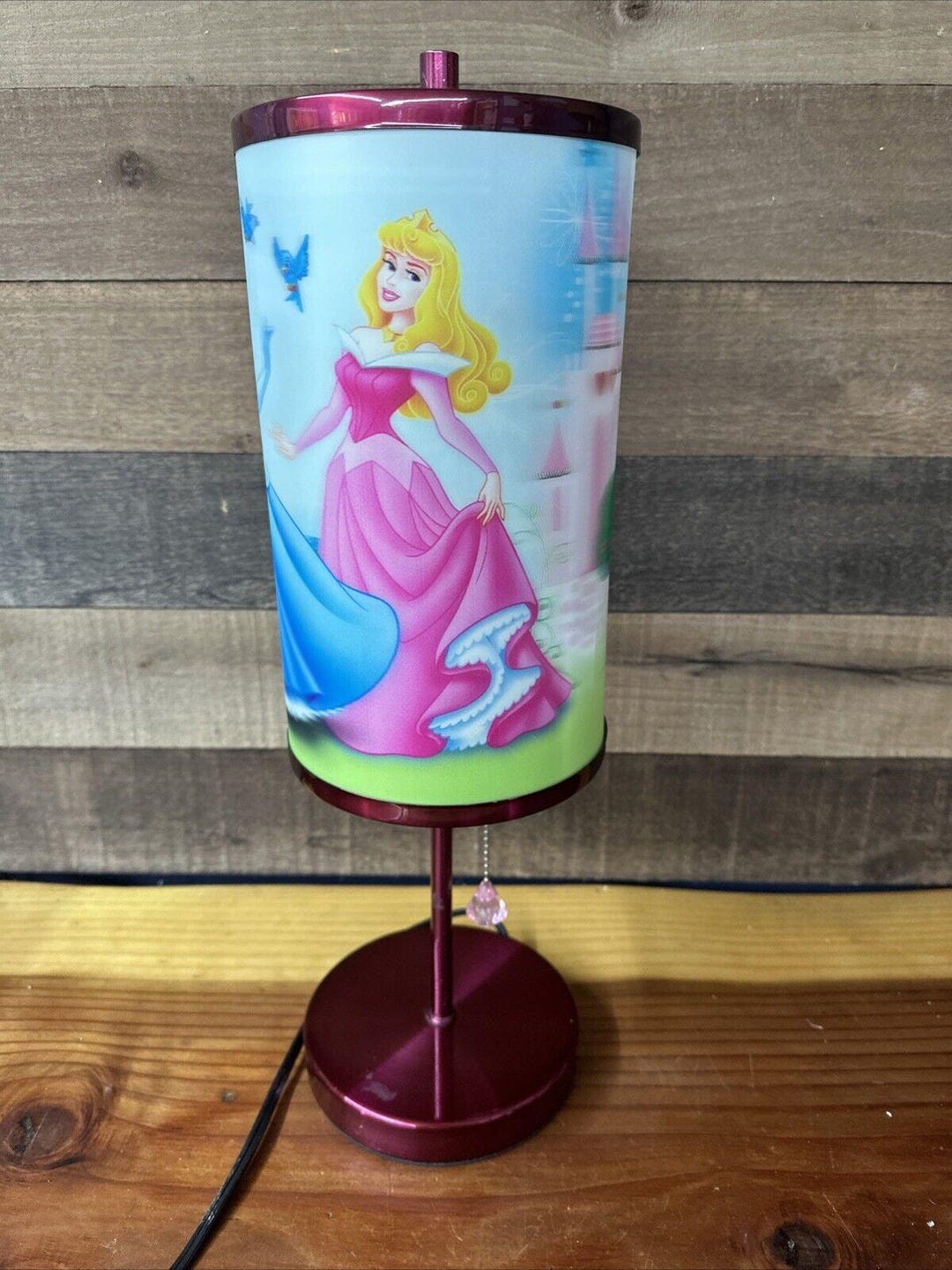Children's Disney Princesses Lamp 3D Shade Cinderella Belle Aurora ...