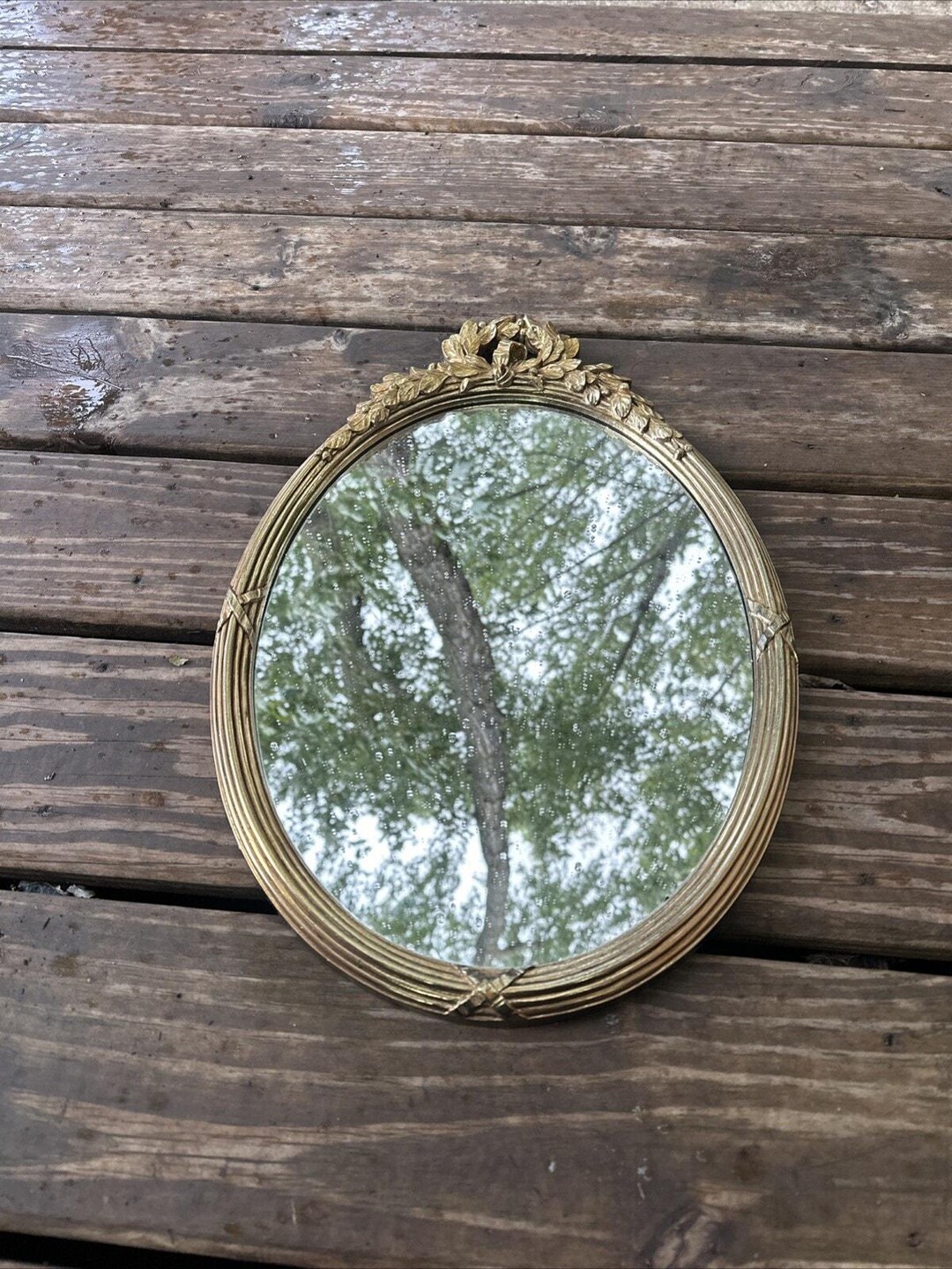 Vintage Ornate Gold Trim MCM Hollywood Regency Mirror 20x13 - Read - Etsy