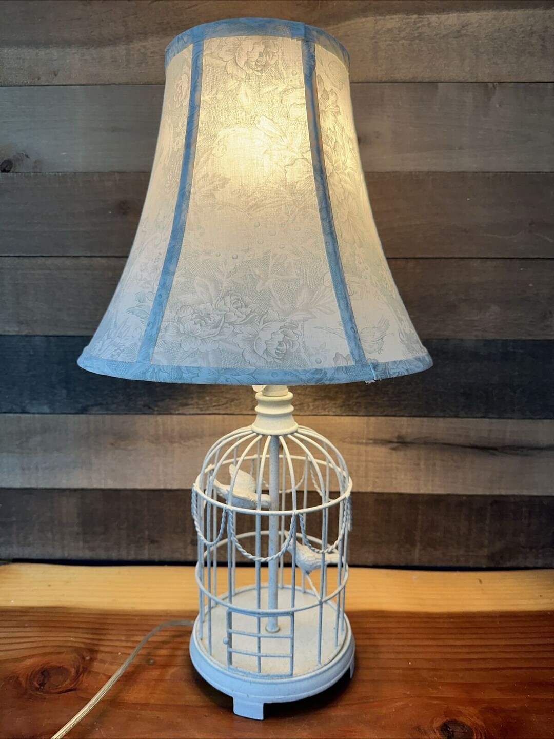 Two Birds in A Cage Table Lamp - A Homestead Shoppe 23” - Etsy