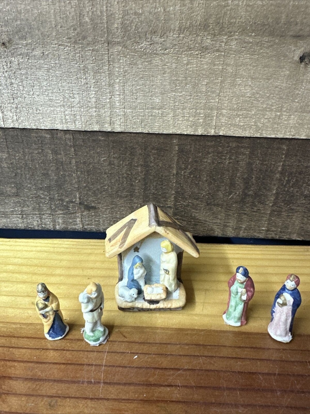Nativity Set of 5 Lemax Dickensvale 1992 Hand Painted Porcelain W Box ...