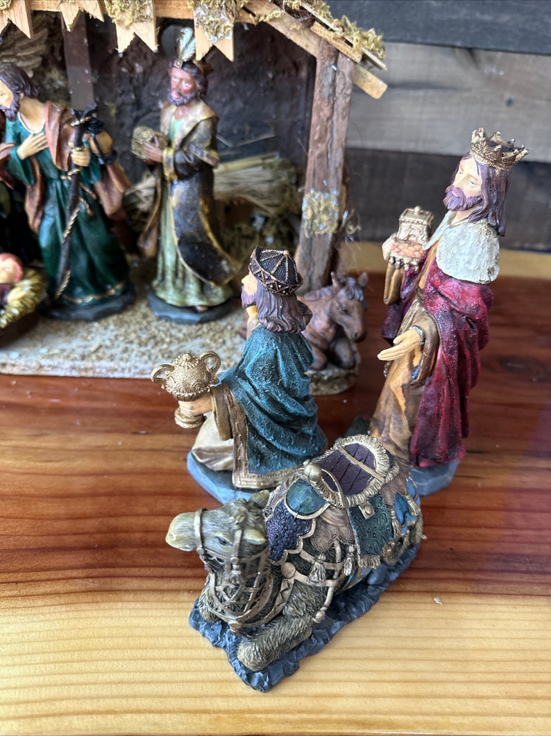 Holiday Polyresin Nativity Set 12 Pieces in Box - Etsy
