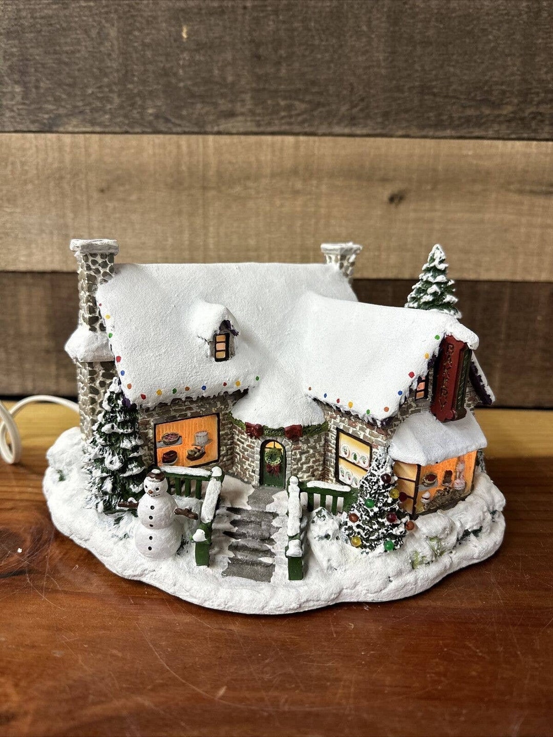 Thomas Kinkade 2001 Hawthorne Village YULETIDE BAKERY Christmas ...