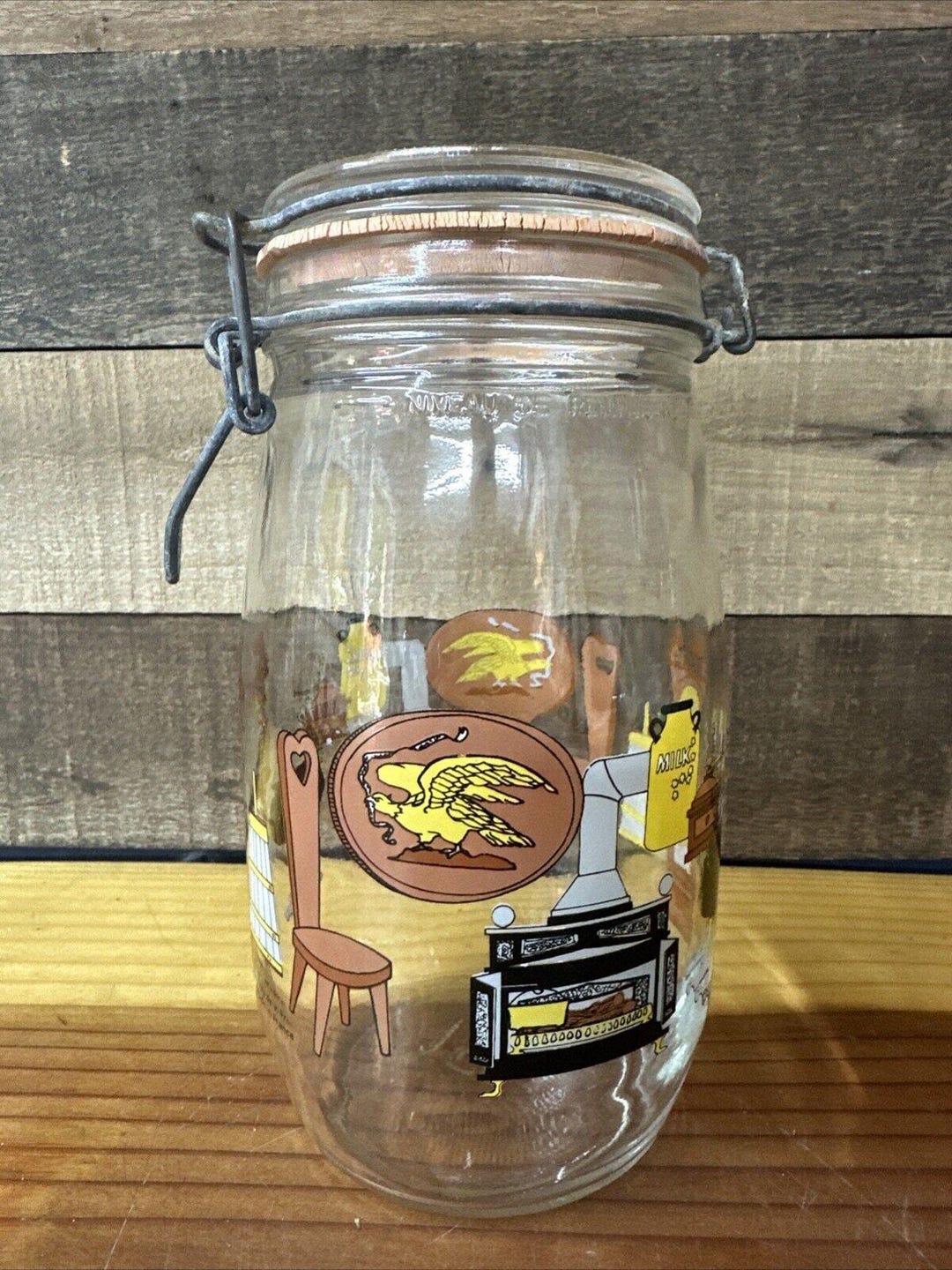 ARC France Glass Cannister Jar Niveau De Remplissage 1.5 L Early ...