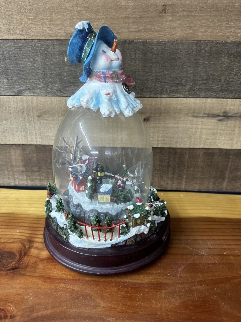 Christmas Snowman Dome Tabletop Display -no Lights or Movement 12” - Etsy