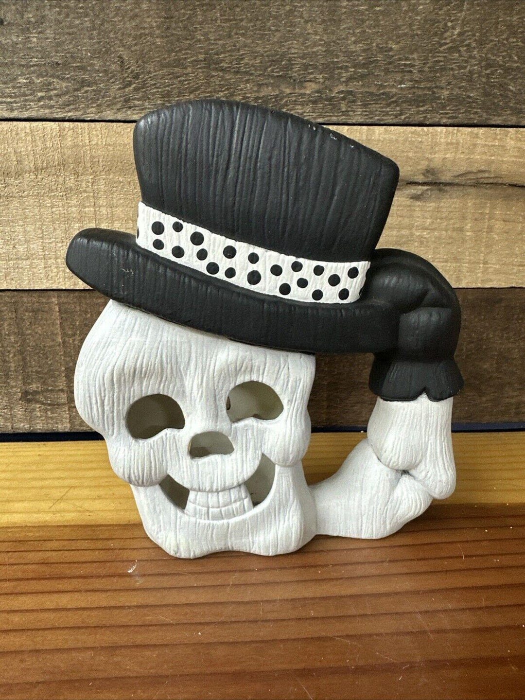 Vtg Ceramic Skeleton Skull Top Hat Halloween Spooky 70s 80s - Etsy