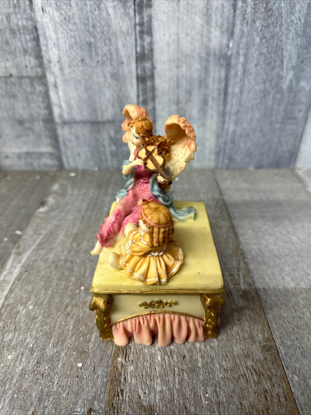 Vintage Angel Figurine Trinket Box - Etsy