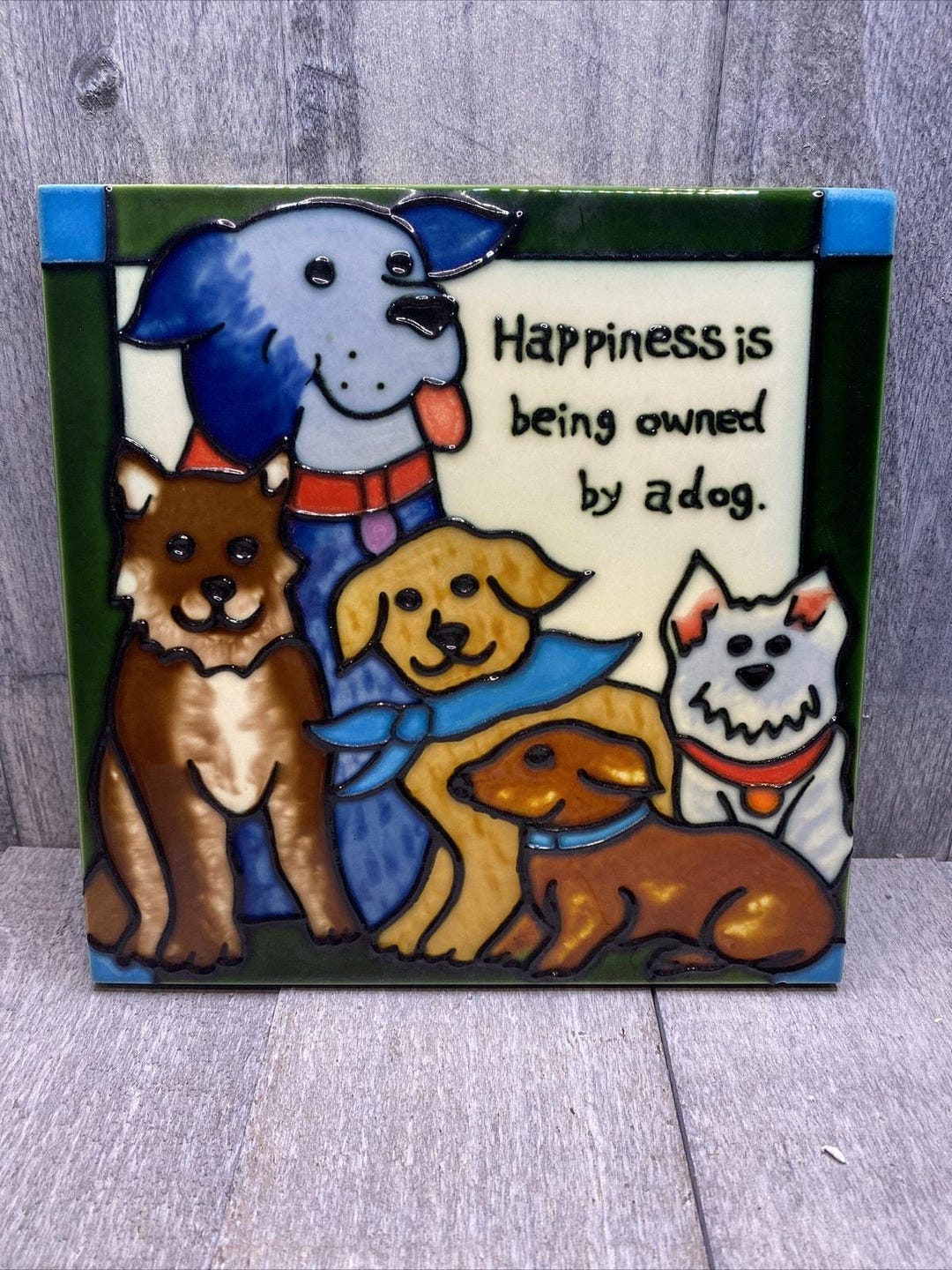 Happiness is Being Owned by a Dog Picture 8x8 - Etsy