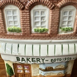 Vintage Ceramic Bakery Cookie Jar With Building Details on All Sides - Etsy