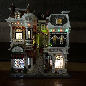 Lemax Essex Street Facade Village Shops Lighted Hanging Wall Setting - Etsy