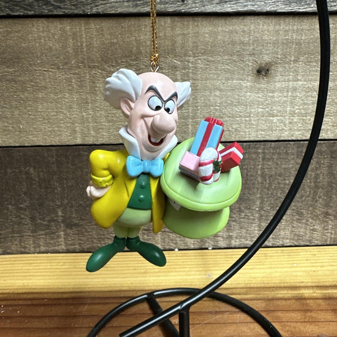 Mad Hatter Alice Wonderland Disney Grolier Christmas Presidents Edition ...