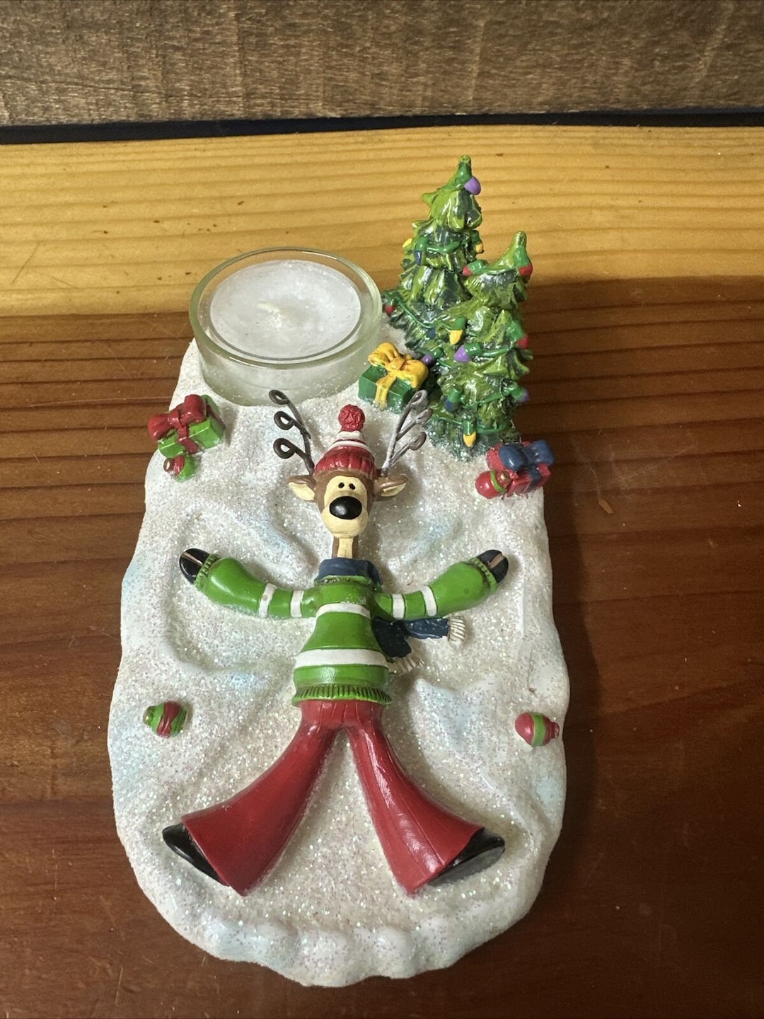 Yankee Candle Snow Angel Reindeer Tea Light Candle Holder - Etsy