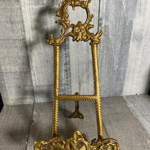 Cast Iron Brass Mid Century French Victorian Display Easel - Etsy
