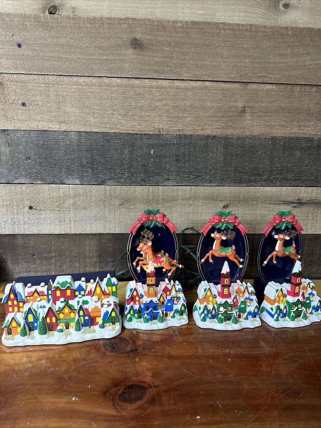 NOMA Decorative Animated Here Comes Santa Lighted Musical Motion 1994 ...
