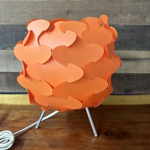 Vintage IKEA Gunner Jenson Fillsta Table Origami Lamp Orange Shade ...