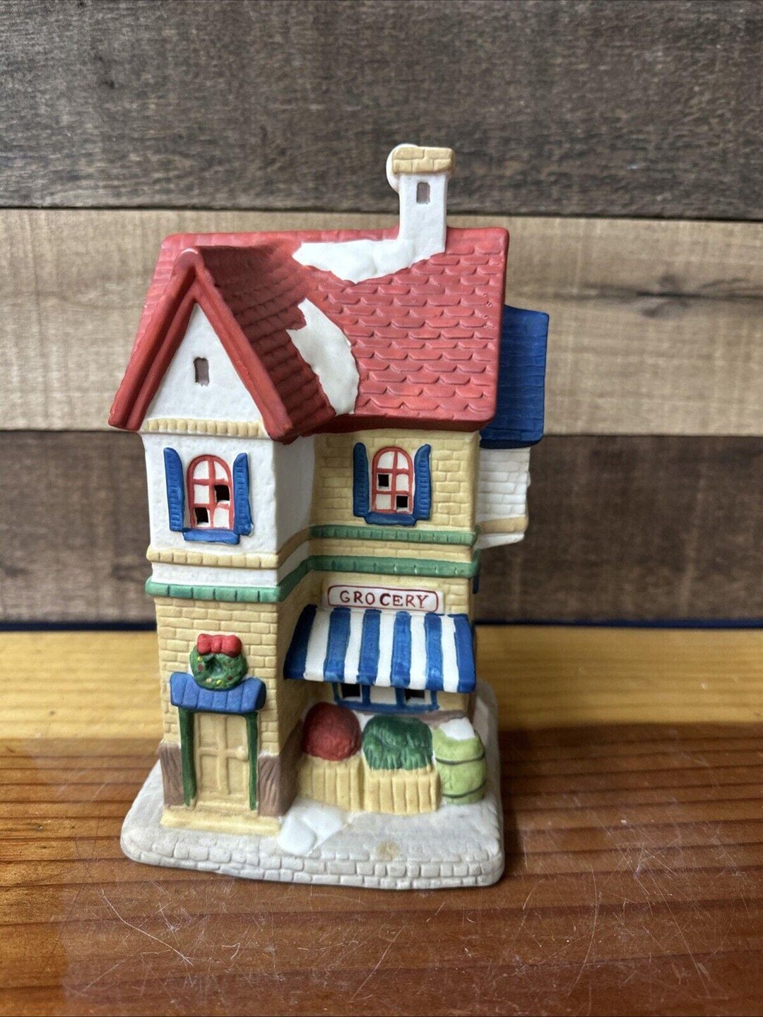 VTG 1991 Dickens Collectables Grocery Store Village Holiday Expressions ...