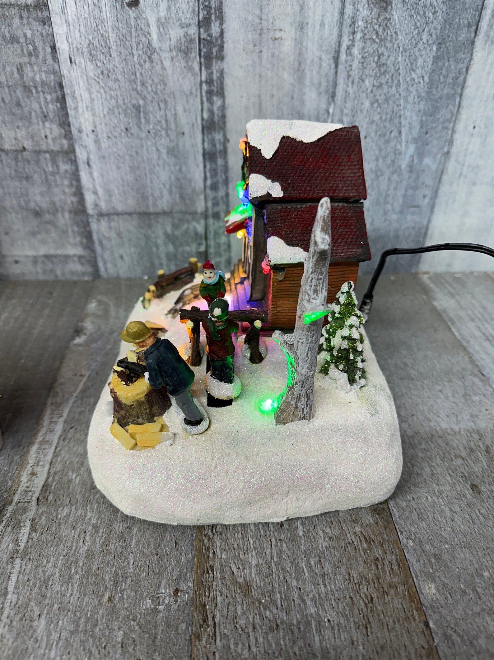 Crosslight Christmas Village Animated Lumberjack-lighted and Plays ...